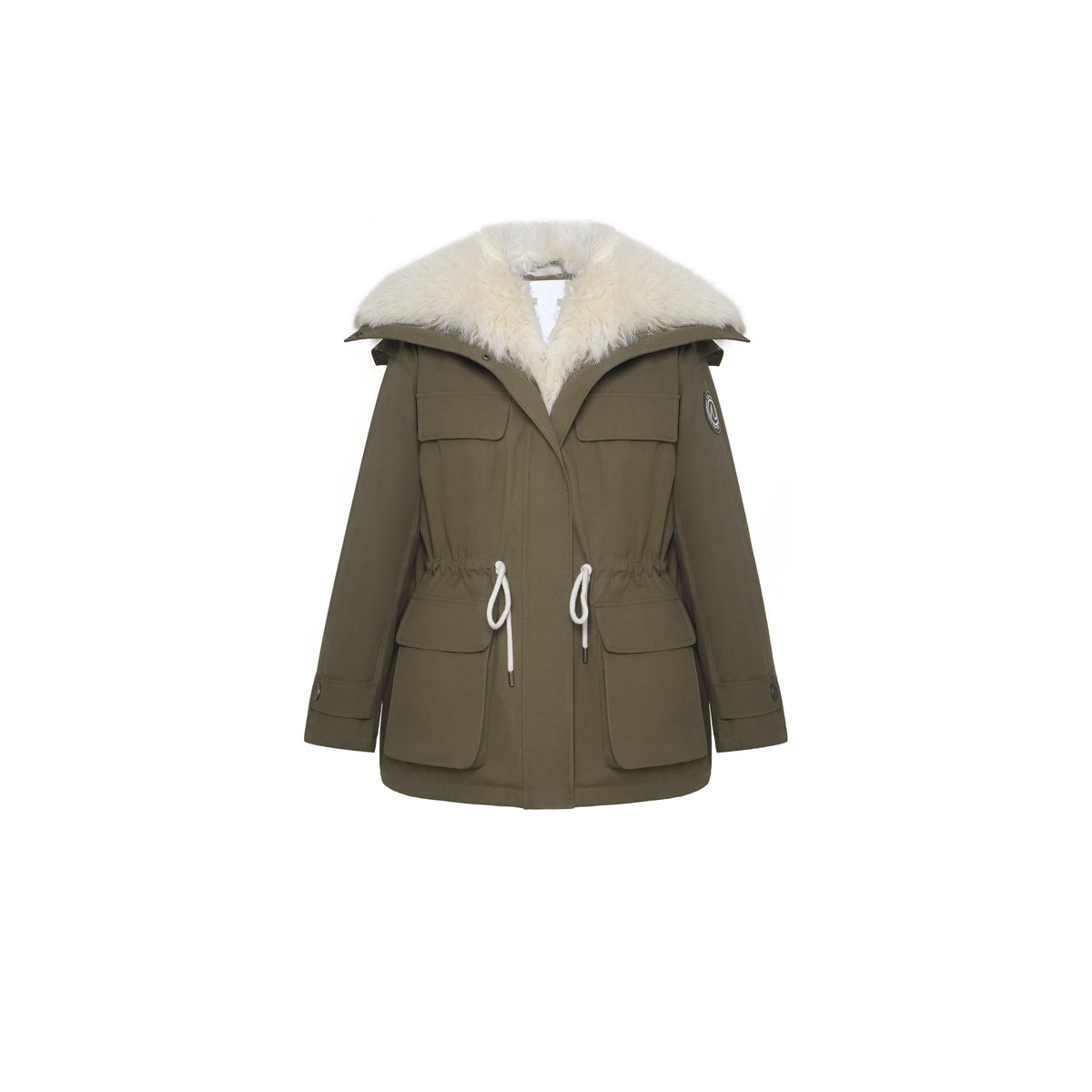 Wool-Fringe Parka Paffer Jacket – Ozlana